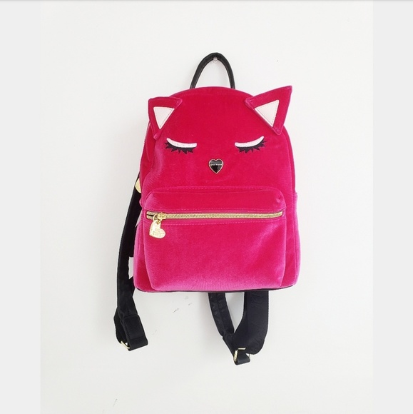 Betsey Johnson | Bags | Sale Nwt Betsey Johnson Hot Pink Cat Backpack ...